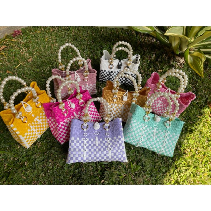 Jual TAS SULTAN HANDLE MUTIARA PREMIUM / TAS ANYAMAN PREMIUM / TAS JALI ...