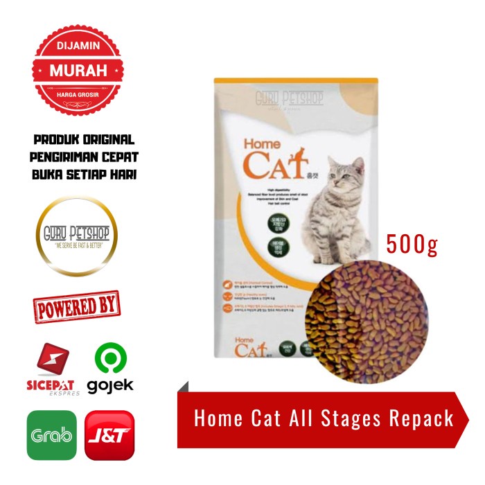 Jual Home Cat All Stages 500g Makanan Kucing Home Cat Food | Shopee ...