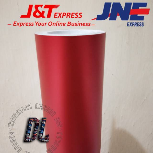 Jual Skotlet merah metalik doff lebar 50cm Stiker doff untuk body motor ...