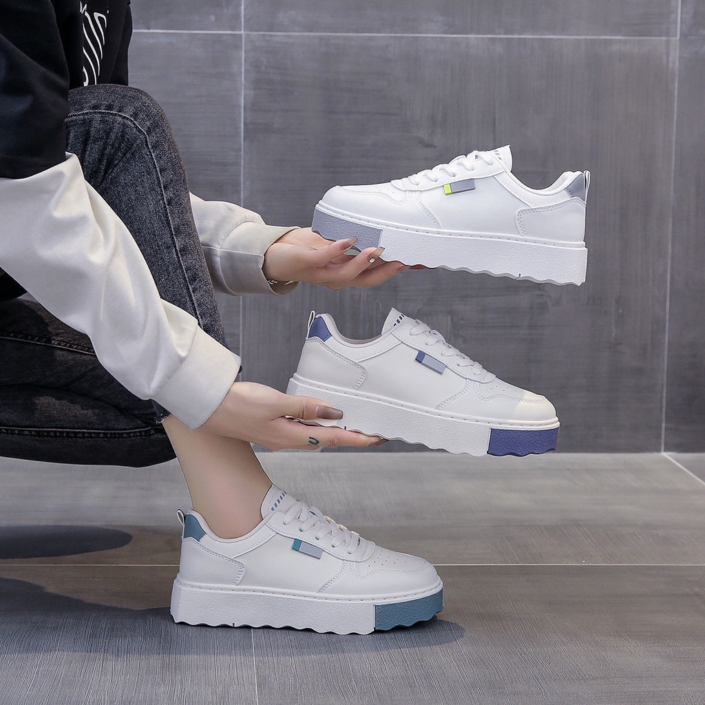 Jual Sneakers Wanita Sepatu Cewek Sepatu Sneakers Temali Sepatu Basic ...