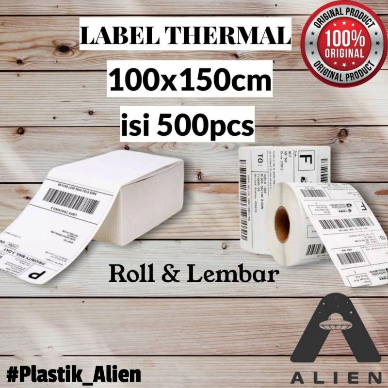 Jual Kertas Label Sticker Barcode 100x150mm Thermal 10x15cm isi ( 500pcs ) | Shopee Indonesia