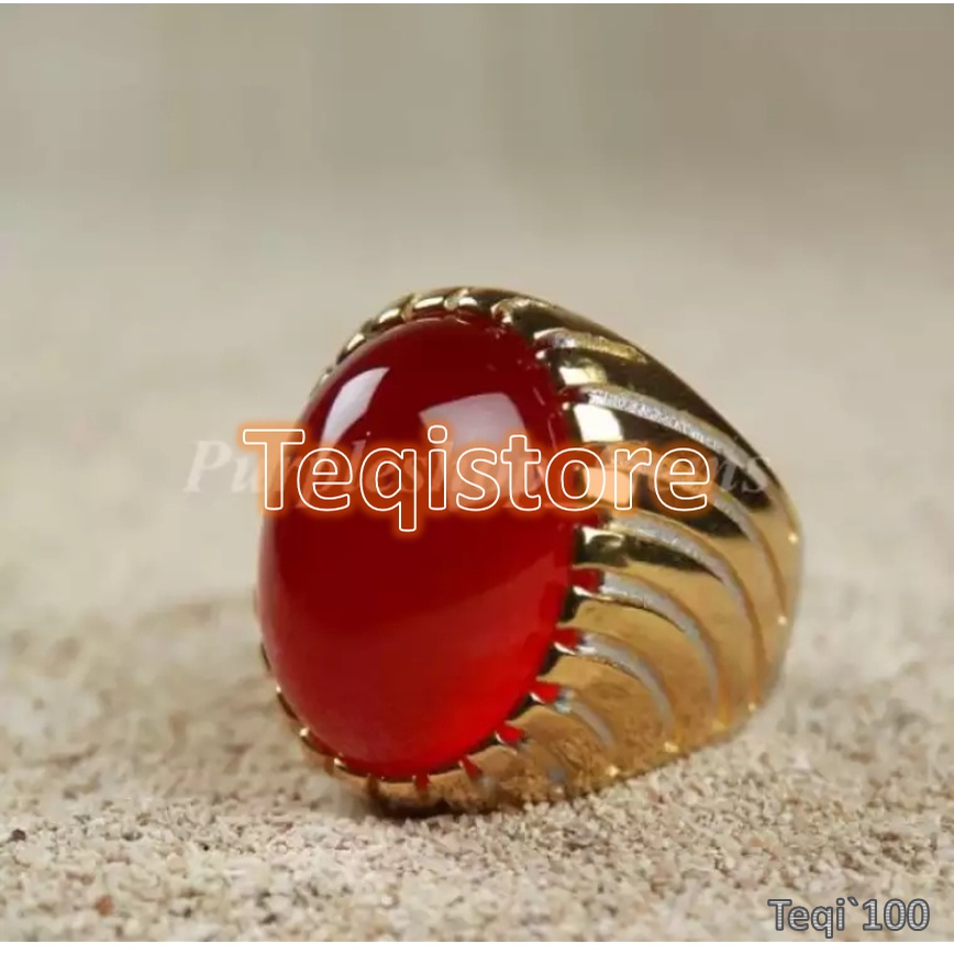 Jual Cincin Bati Natural Red Baron Ring Gold Alpaka | Shopee Indonesia