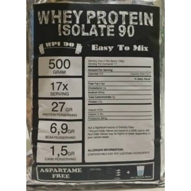 Jual Susu Protein 500gram Whey Protein Isolate WPI 90 | Shopee Indonesia