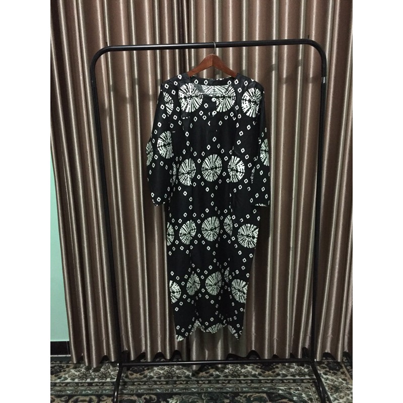 Jual Daster Panjang Batik Longdress Hitam Putih | Shopee Indonesia