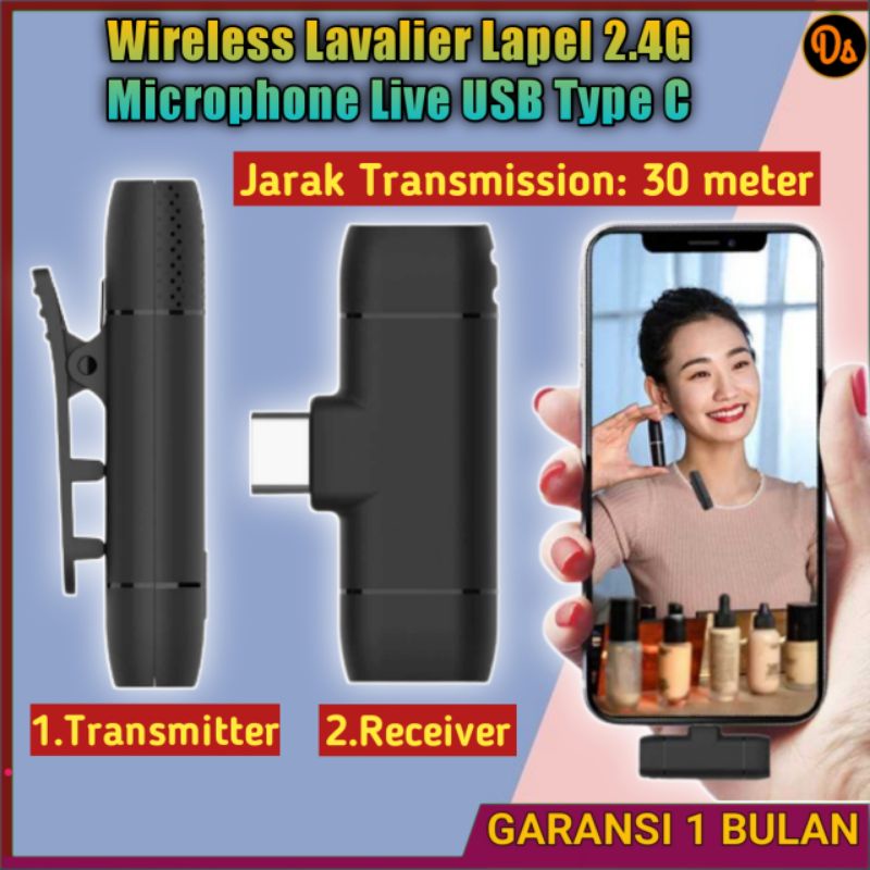Jual PROMO ORIGINAL Mic Eksternal HP Wireless Lavalier Microphone Live ...