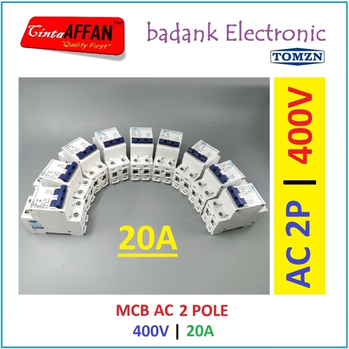Jual MCB AC C20 20A 220V 2P Circuit Breaker Solar PV Panel Surya PLTS ...