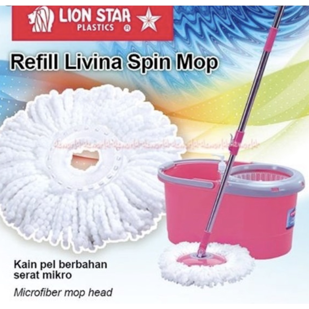 Jual Refill Kain Spin Mop Lion Star Isi Ulang Kain Pel Untuk Pel ...