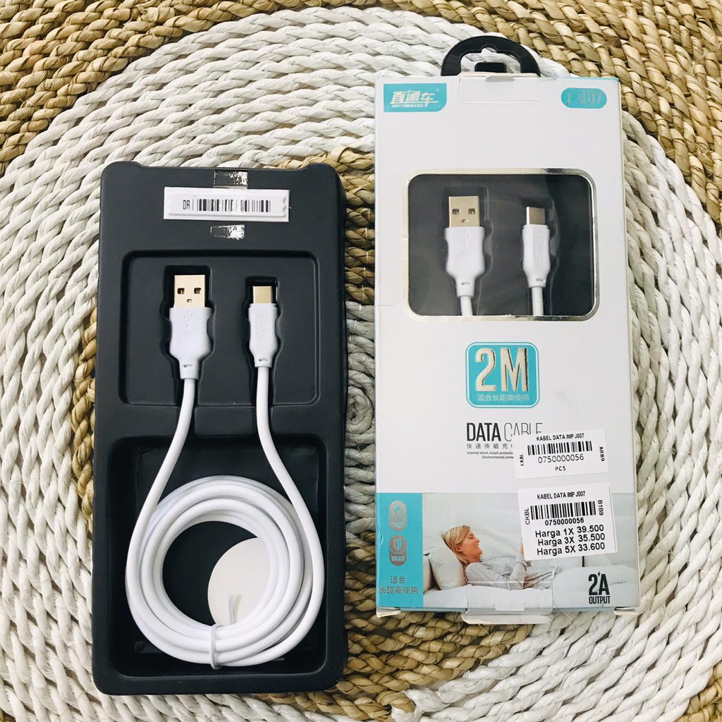 Jual KABEL DATA / KABEL DATA USB / KABEL DATA 2 METER | Shopee Indonesia