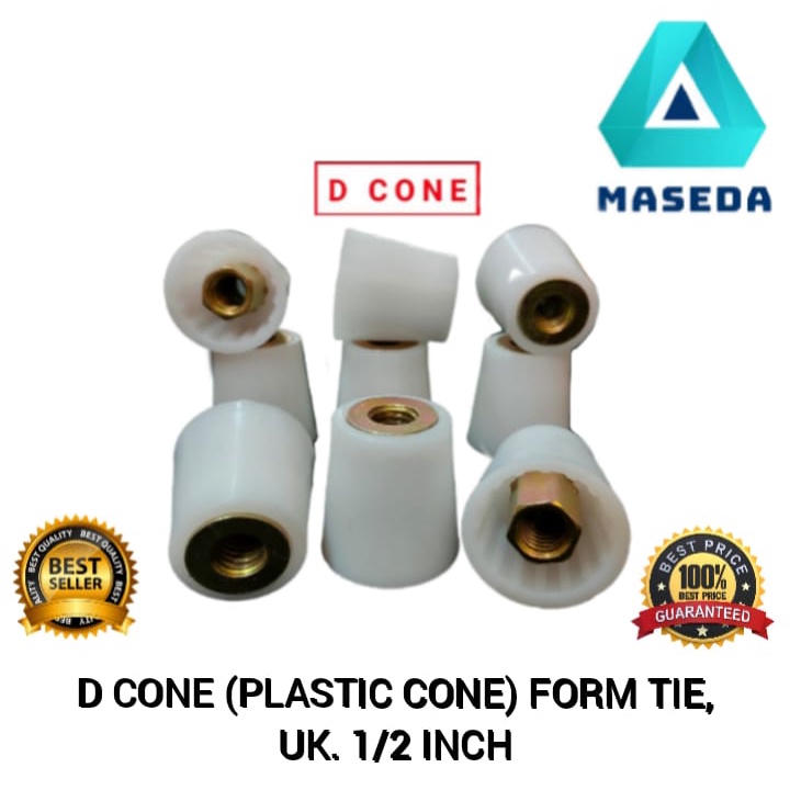 Jual D CONE (PLASTIC CONE) FORM TIE, UK. 1/2 INCH (30568) | Shopee ...