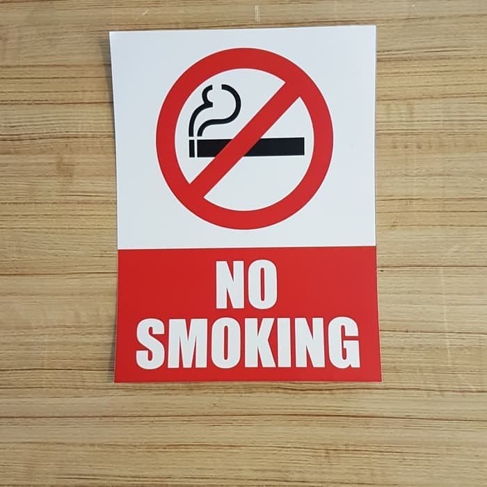 Jual STICKER NO SMOKING 30x20CM RAMBU stiker SIGN LARANGAN MEROKOK ...