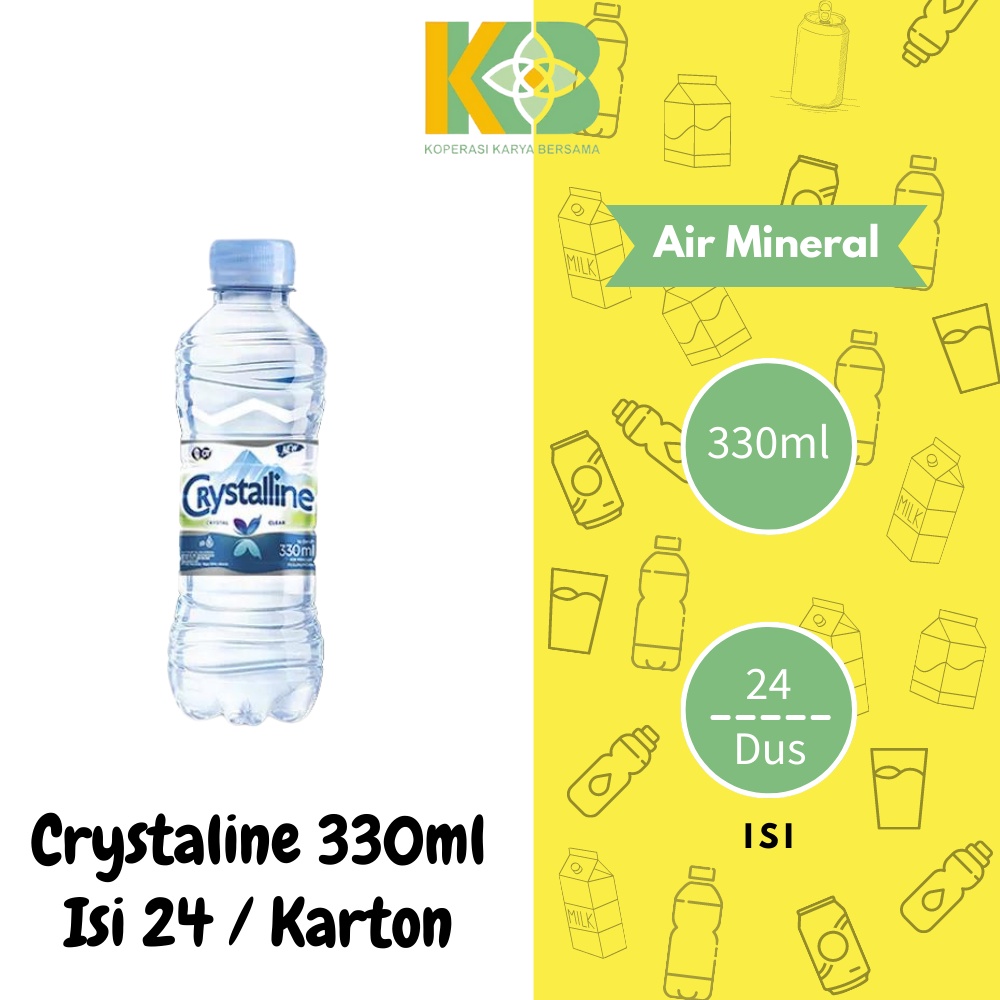 Jual Crystalin Air Mineral Botol 330ml Isi 24pcs / Karton | Shopee Indonesia
