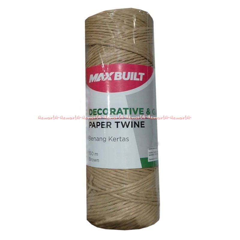 Jual Max Built Krisbow MultiPurpose Rope Paper Twine 150m Brown Tali ...