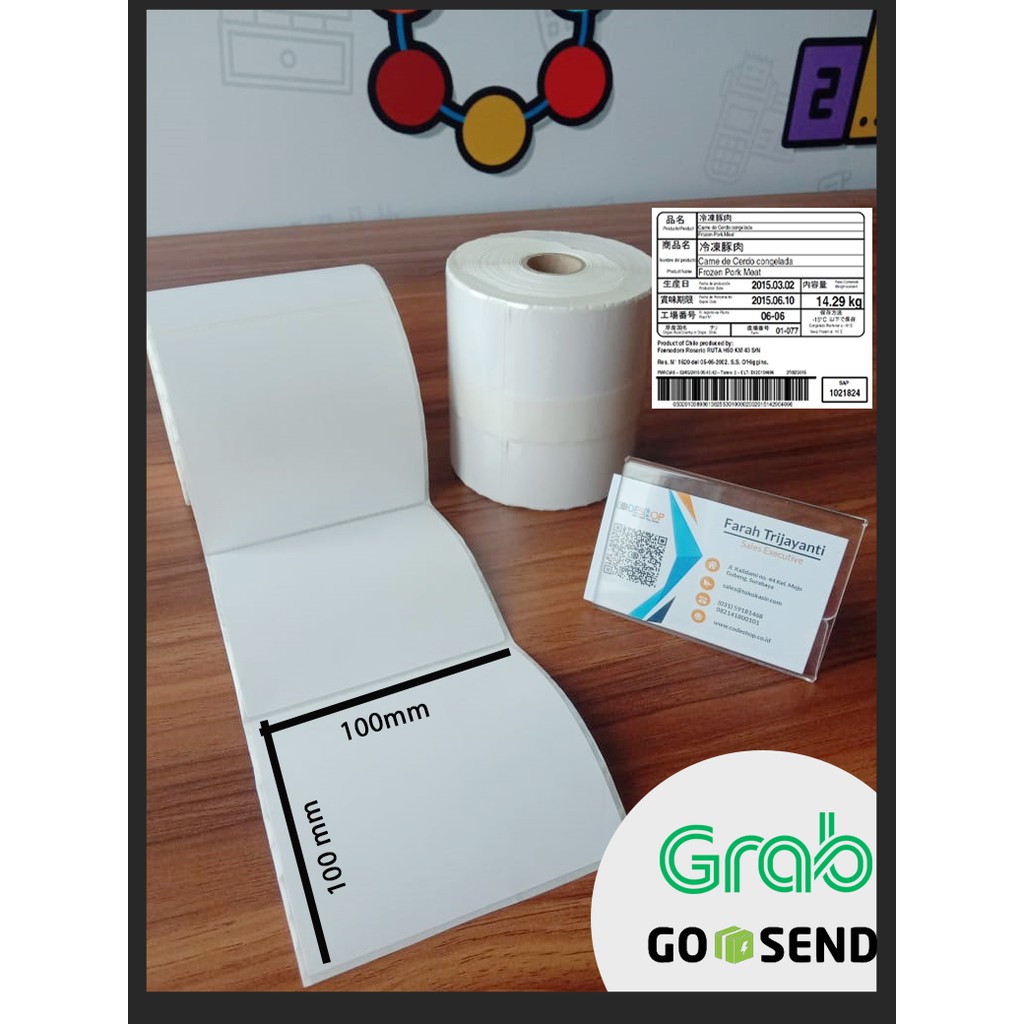 Jual KERTAS BARCODE 100 CM X 100 CM SEMICOAT ISI 500 | Shopee Indonesia