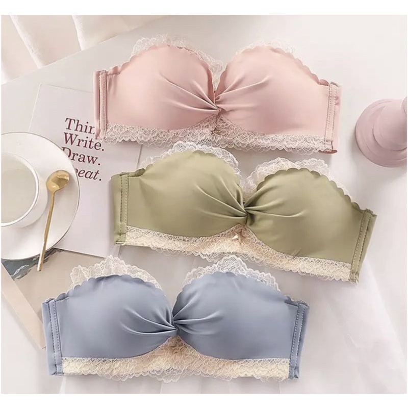 Jual Premium Quality BH Push Up Bra Seamless Lace Busa Tanpa Kawat ...