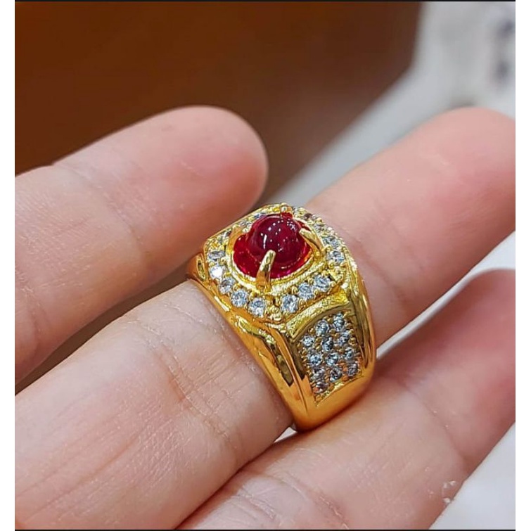 Jual CINCIN BATU MERAH DELIMA SIAM MD BANGKOK ASLI | Shopee Indonesia