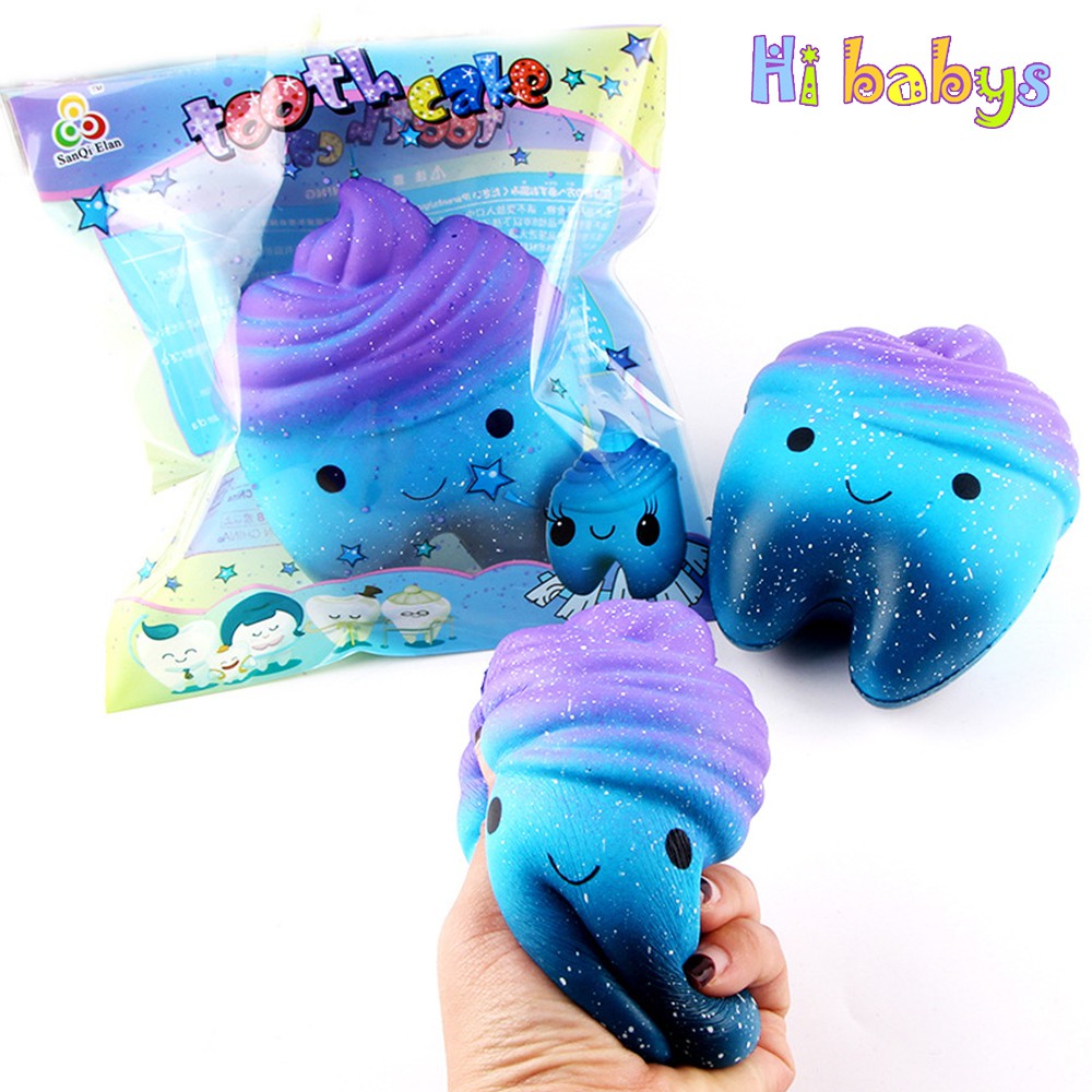 Jual Squeeze Toy Squishy Rainbow Rabbit Jumbo Star Tooth Smooshy Mushy ...
