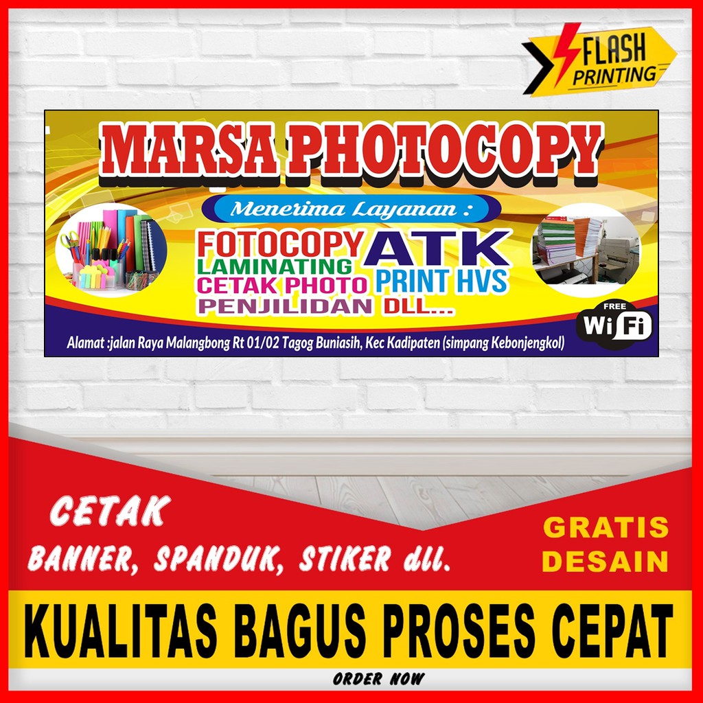 Jual Cetak Spanduk Banner Toko Fotocopy Murah Bisa Request Tulisan bisa Custome | Shopee Indonesia