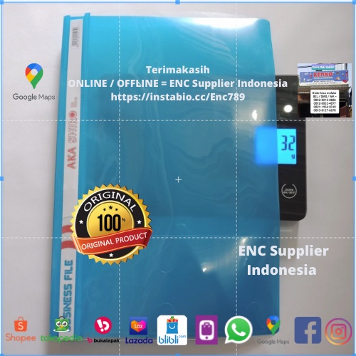 Jual akashiro 3 pcs map plastik folio bisnis file f4 stopmap tebal ...