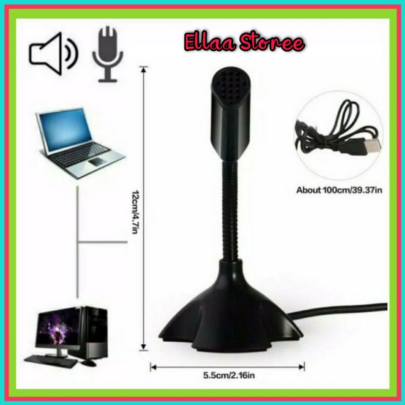 Jual KEBIDU Microphone Meja USB Stereo Audio Output Buat Zoom Meeting ...