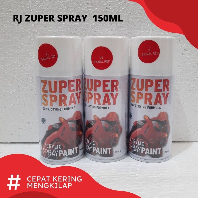 Jual CAT SEMPROT RJ ZUPER SPRAY 150ML 23 SIGNAL RED MERAH PYLOX PYLOK PILOK PILOX | Shopee Indonesia