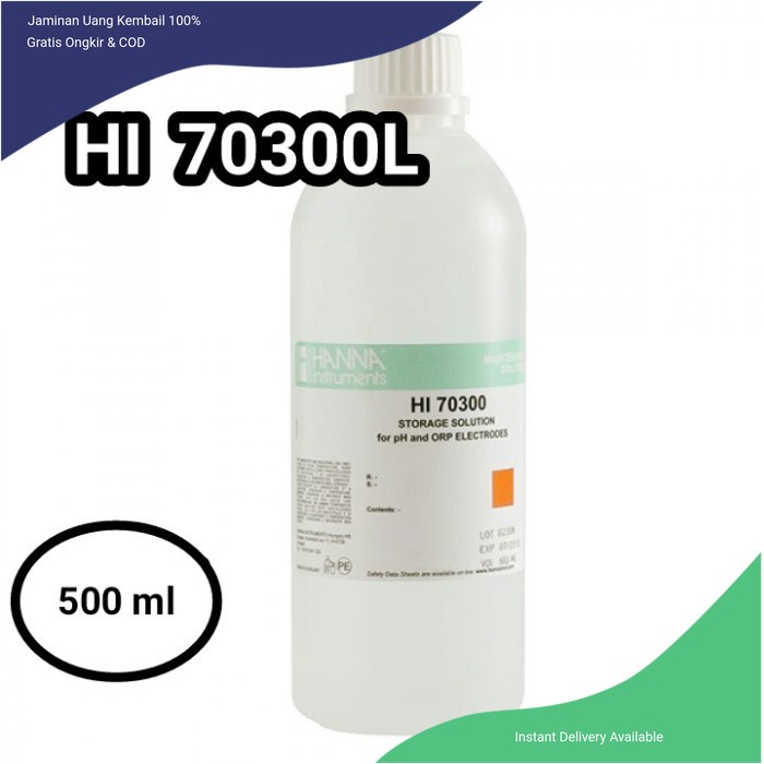 Jual Hanna instruments HI-70300L pH Electrode Storage Solution, 500 mL | Shopee Indonesia