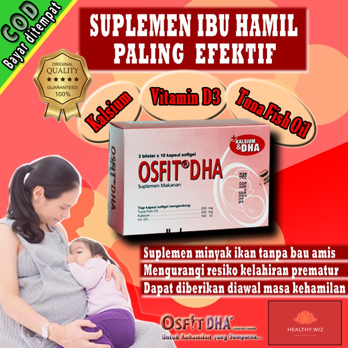 Jual Suplemen Makanan Osfit DHA Wanita Hamil Menyusui Vitamin Omega ...