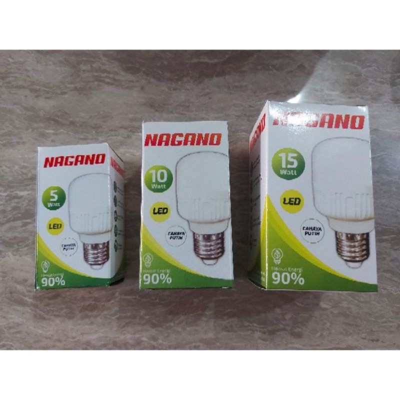 Jual Bola Lampu LED Nagano, Lampu Kapsu LED Hemat Energi 5 Watt, 10 Watt, 15 Watt *Cahaya Putih ...