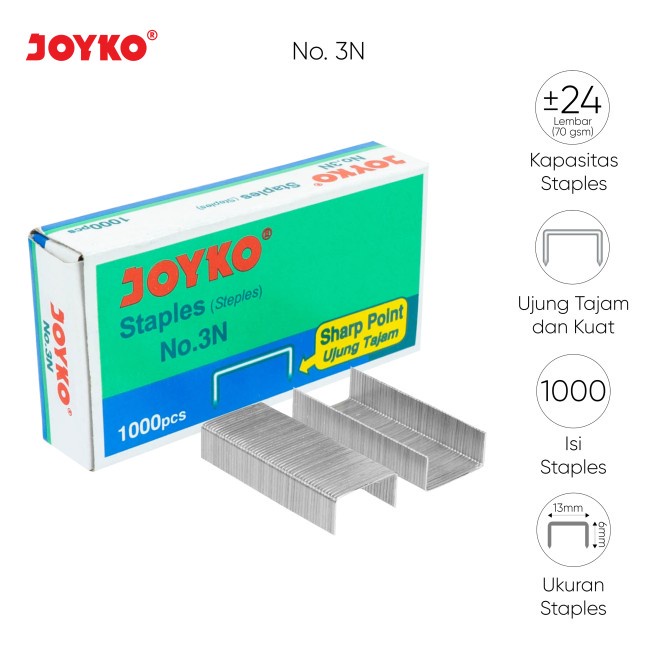 Jual Isi Staples No. 3-N refill stapler ukuran standar Satuan - SHESB ...