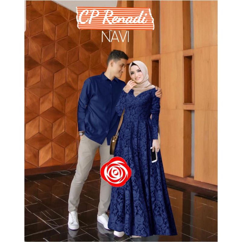 Jual BAJU GAMIS DRESS BRUKAT BROKAT COUPLE LENGAN TANGAN PANJANG LAPIS ...