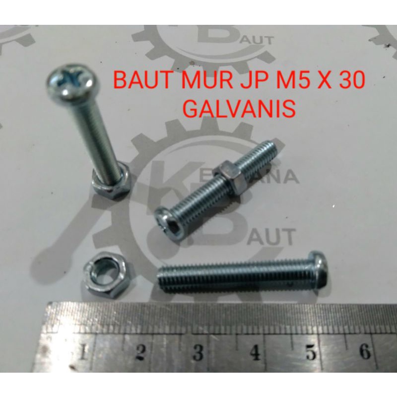 Jual BAUT MUR JP M5 X 30 GALVANIS | Shopee Indonesia