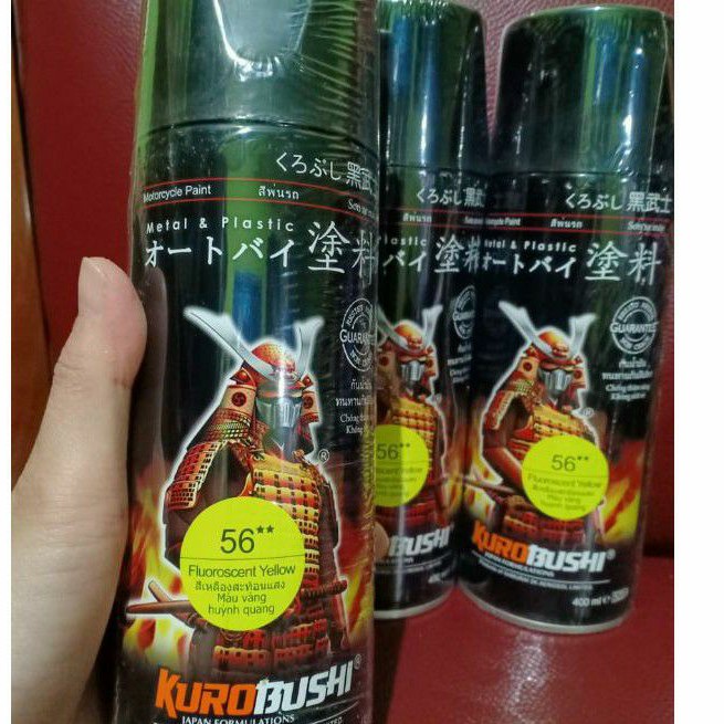 Jual Pilok Cat Pilox Samurai Paint Kurobushi Fluorescent Yellow 400 ml - Kuning Stabilo (56 ...
