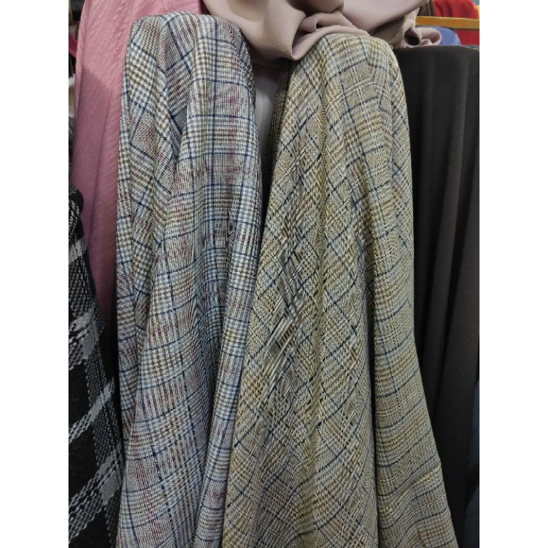 Jual Kain Semi Woll kotak" import terbaruu Limited edition( Harga ...