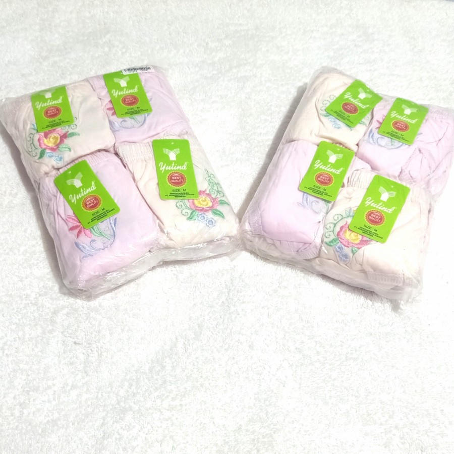 Jual 1 Lusin (12 Pcs) Celana Dalam Wanita Yutind Motif Bunga Bordir CD ...