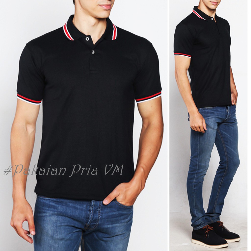 Jual VM Kaos Polo Shirt Polos Hitam - Kaos Berkrah - Krah Polos Hitam ... Jual VM Kaos Polo Shirt Polos Hitam - Kaos Berkrah - Krah Polos Hitam ...