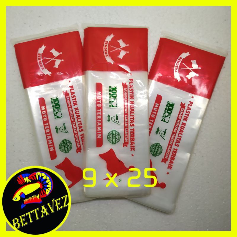 Jual Plastik BENDERA 9 x 25 cm - Bagus Untuk Packing Ikan Cupang dan Guppy | Shopee Indonesia