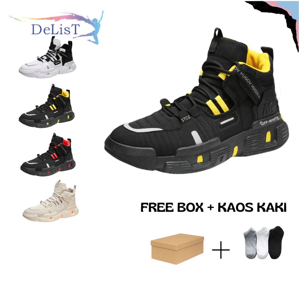 Jual [DELIST] Free Box + Kaos Kaki -Sepatu Pria Import Hugov Editon ...
