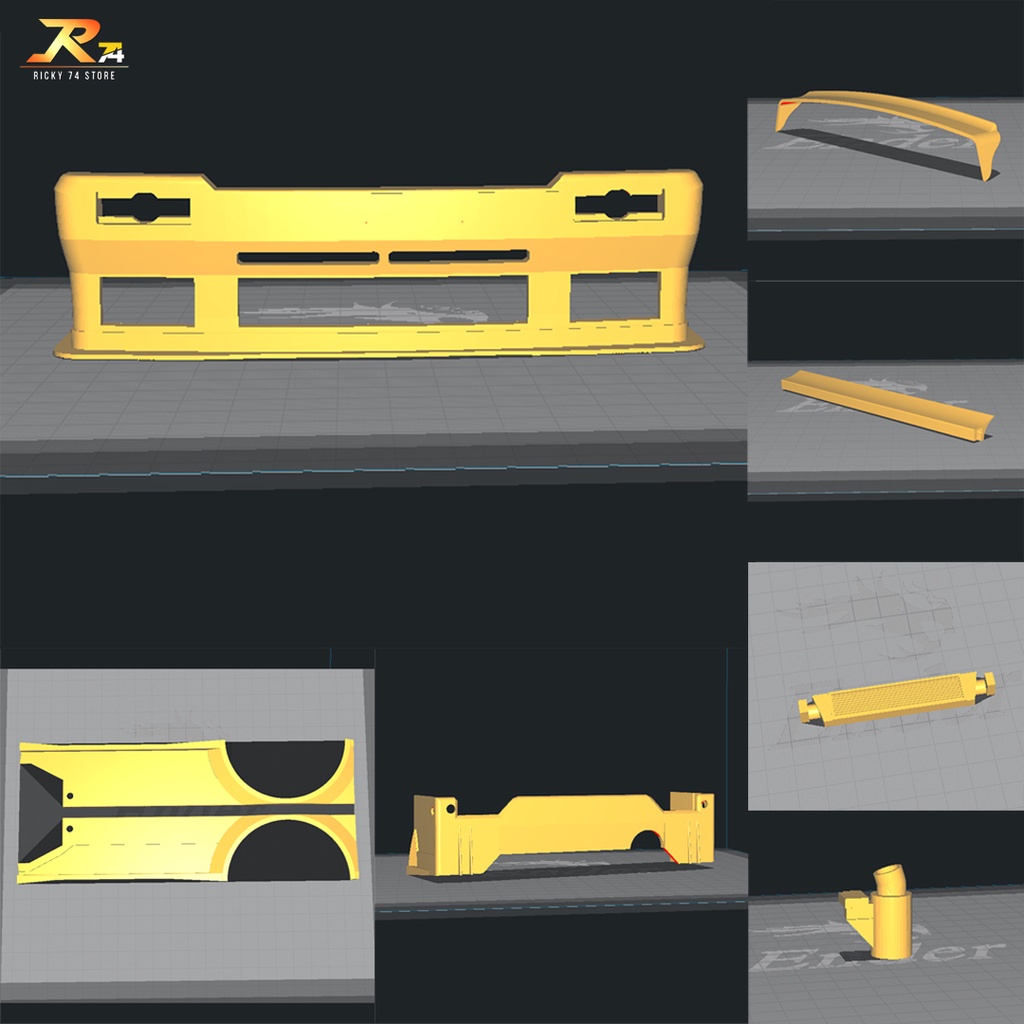 Jual WPL D12 Body Kit Set Custom 1 - Body Part RC Drift 3D Print | Shopee Indonesia