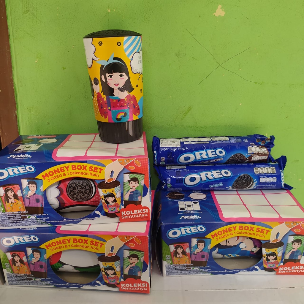 Jual Oreo money box set (isi 2 oreo x 133gram + 1 celengan) | Shopee ...