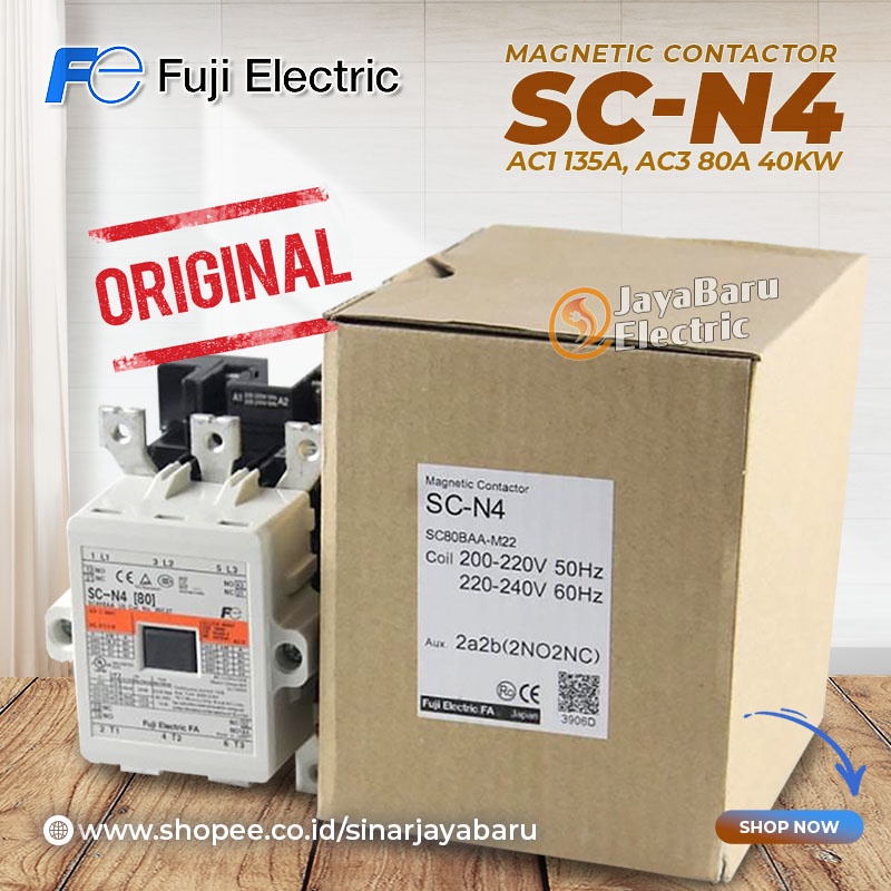 Jual FUJI Kontaktor / Contactor SC-N4 SCN4 110V 220V 380V AC Coil | Shopee Indonesia