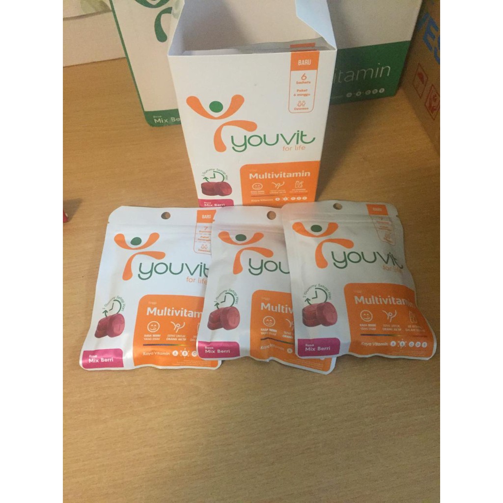 Jual YOUVIT MULTIVITAMIN 7D RASAMIX BERRI | Shopee Indonesia