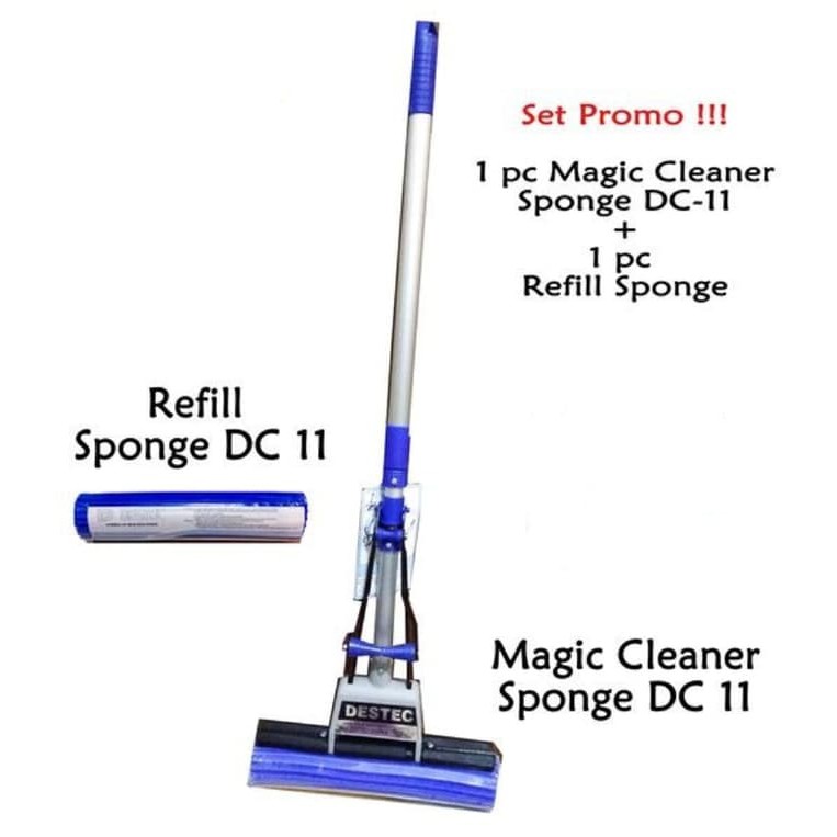 Jual Paket 2 Set Magic Cleaner Sponge Destec Dc11 + 1 Pc Refill Sponge ...