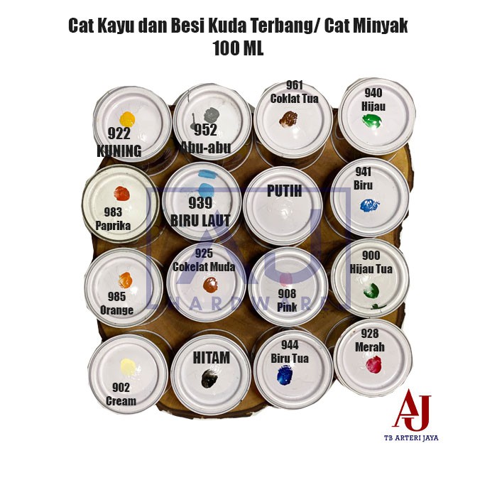 Jual Cat Kayu Cat Besi ukuran 0,1 liter Cat Kuda Terbang Cat Minyak ...