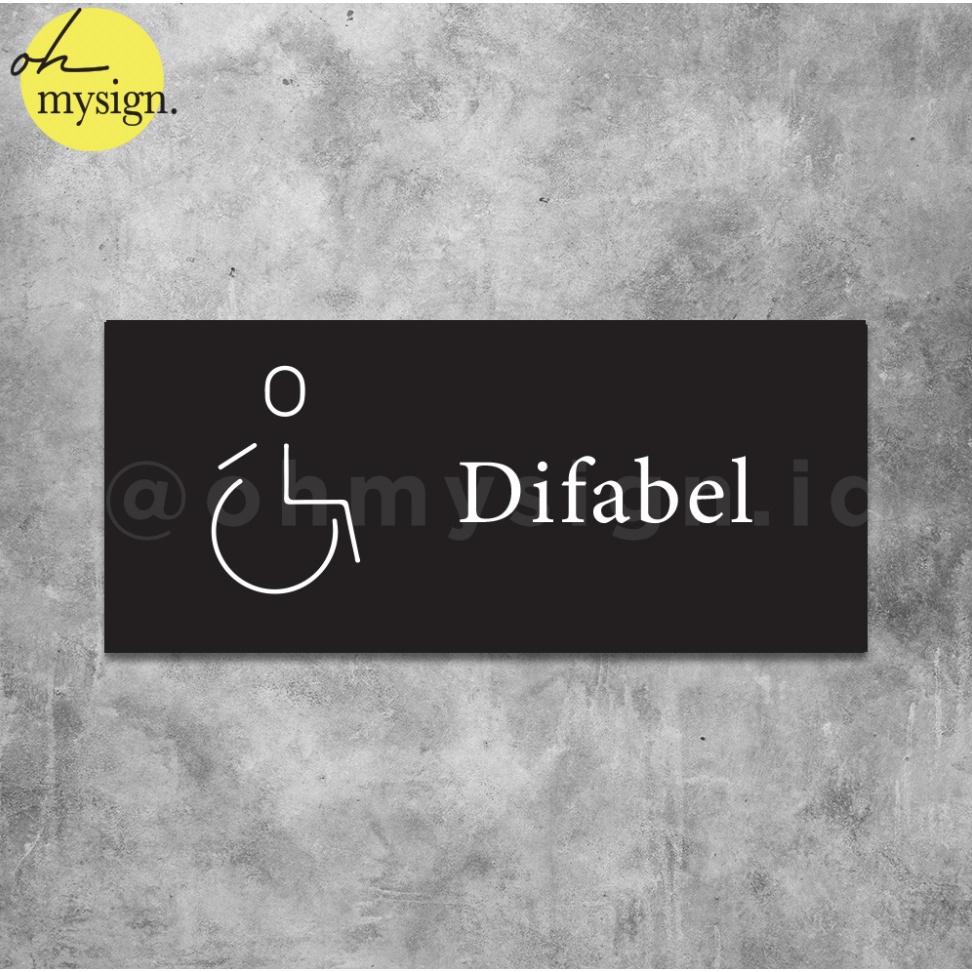 Jual Acrylic Sign Toilet Difabel wc disabilitas sign papan nama ...