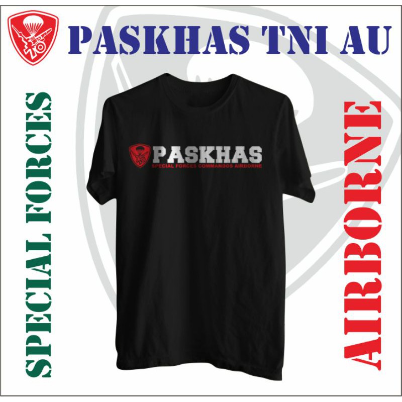 Jual Kaos TNI AU PASKHAS spesial forces airborne Premium T Shirt ...