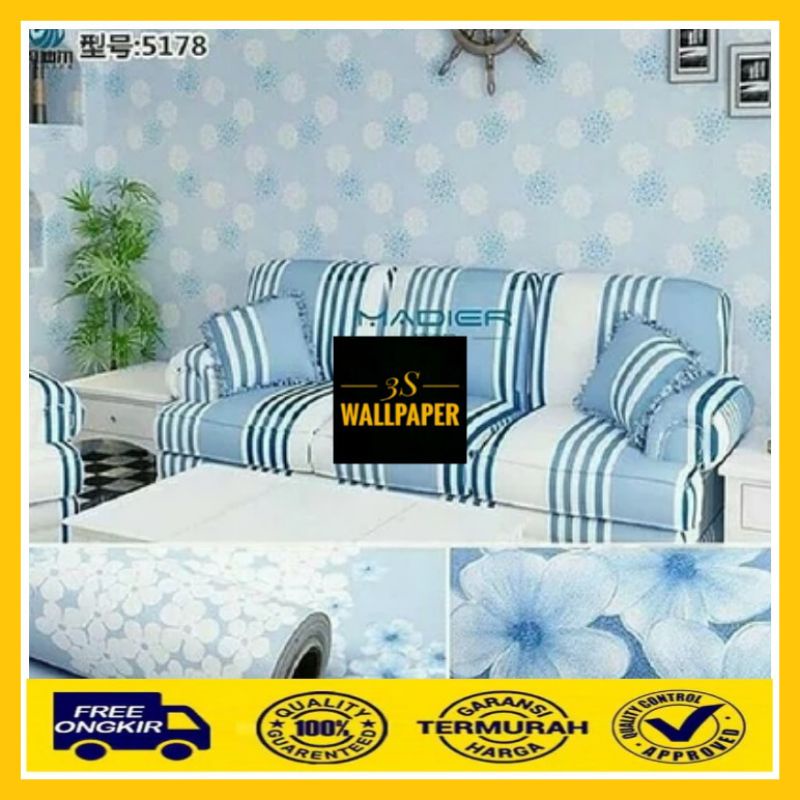 Jual Wallpaper Dinding Ruang Tamu Salur Polkadot Hijau Pink Bata Hk Wallpaper Wallpaper Sticker ...