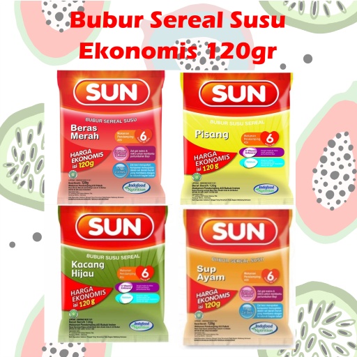 Jual SUN Bubur Sereal Susu Ekonomis 6+ 120gr termurah | Shopee Indonesia
