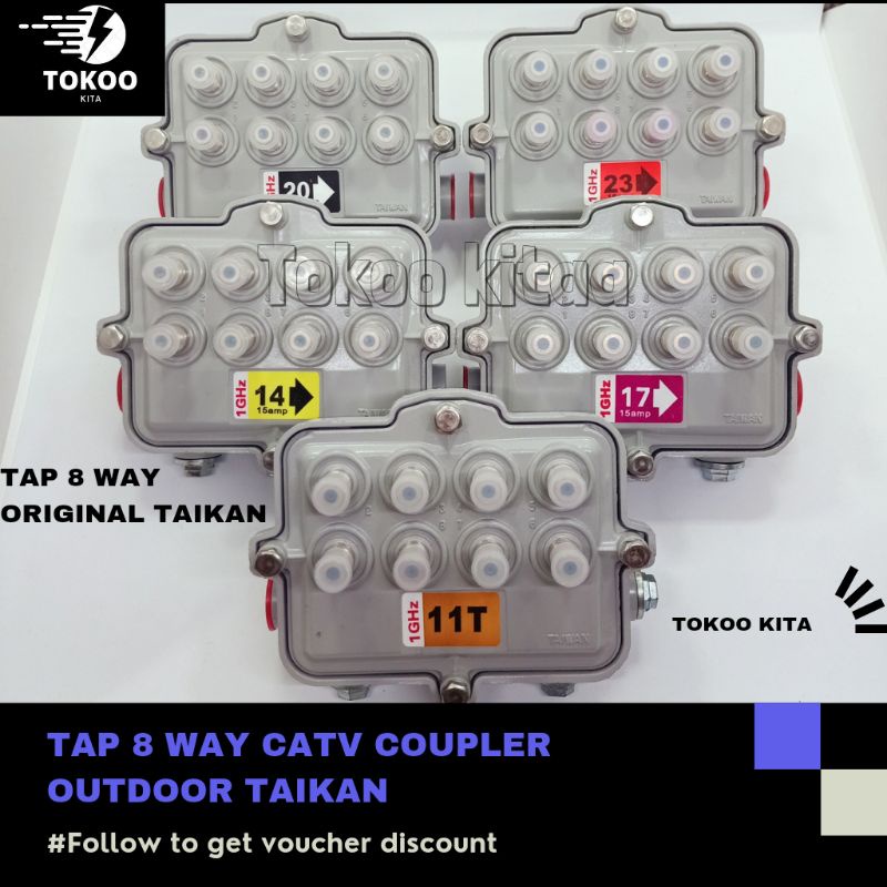 Jual TAIKAN TAP 8 WAY CATV coupler outdoor ORIGINAL | Shopee Indonesia