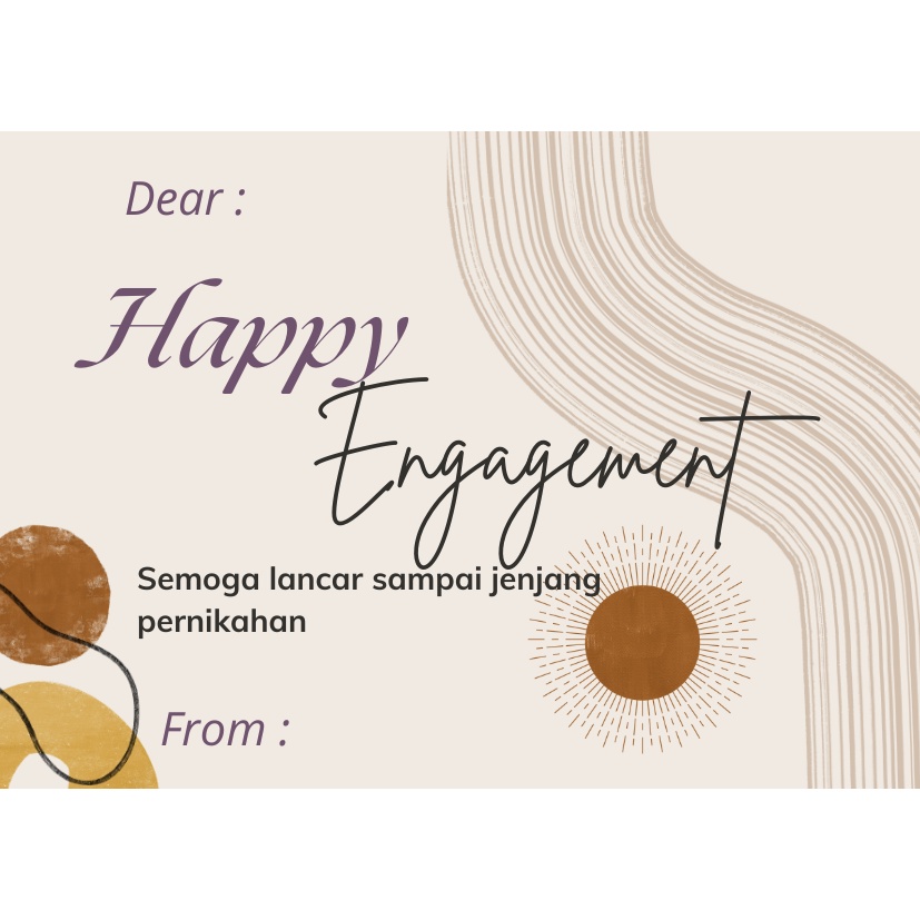 Jual (ISI 10 KARTU) KARTU UCAPAN HAPPY ENGAGEMENT/ GREETING CARDS ...
