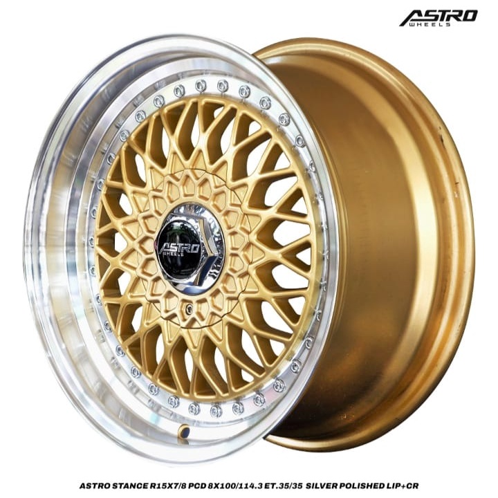 Jual Velg Mobil ASTRO Wheels Stance R15x7.0-8.0 Pcd 8x100-114.3 ET35-35 ...