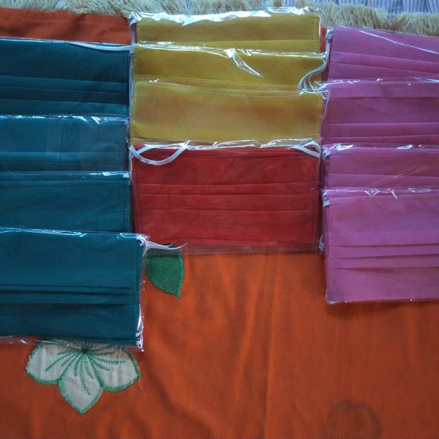 Jual Masker Kain Bisa diisi TISSUE Khusus Warna KUNING Dan PINK ...